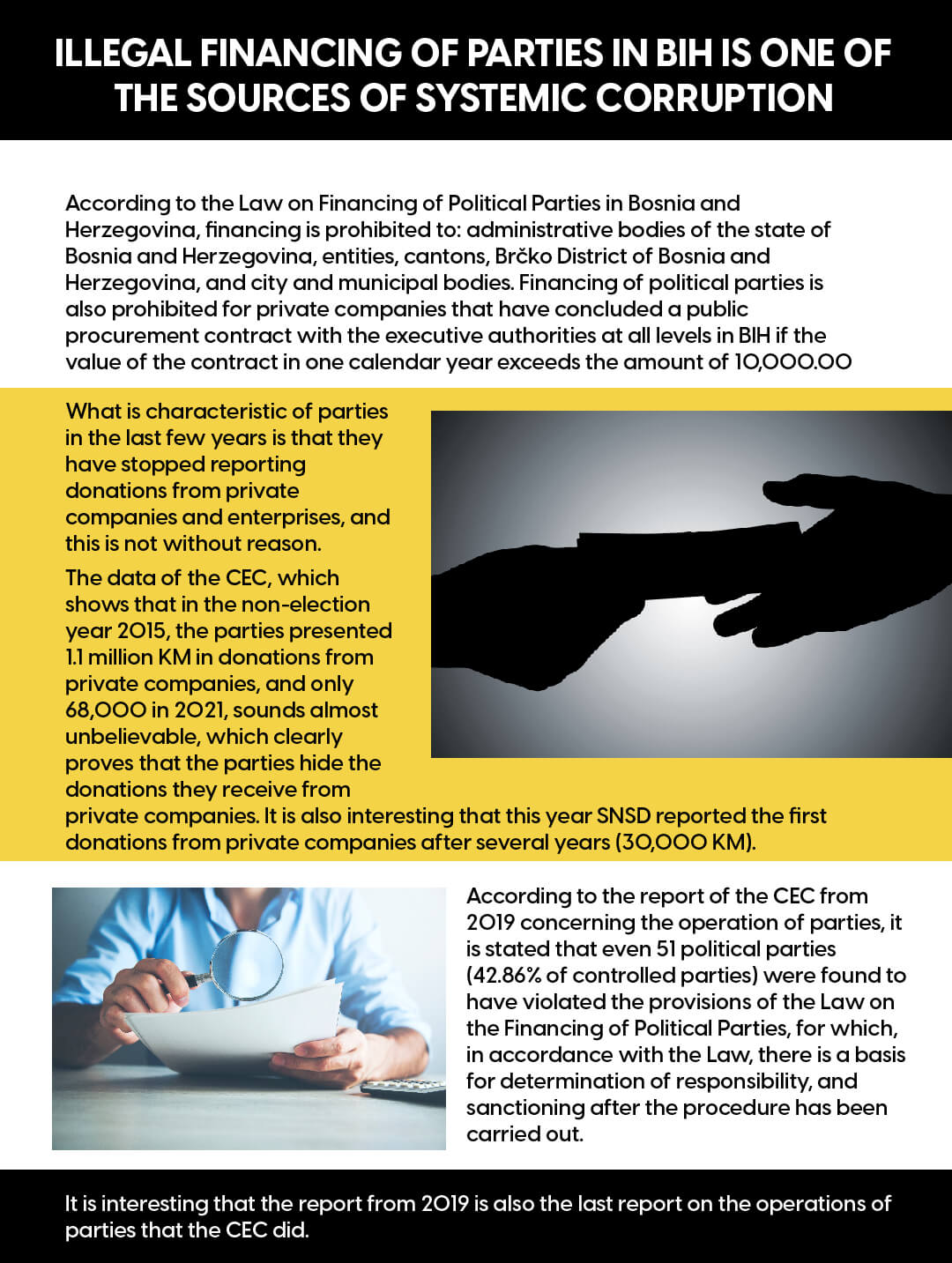 Illegal financing of parties in BiH is one of the sources of systemic ...
